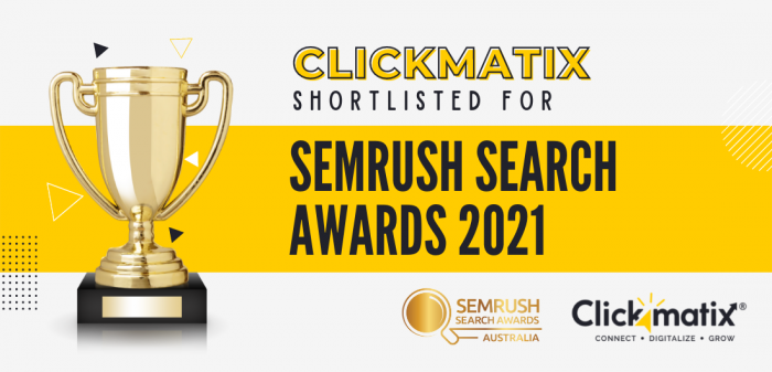 Clickmatix Shortlisted For SEMrush Search Awards 2021